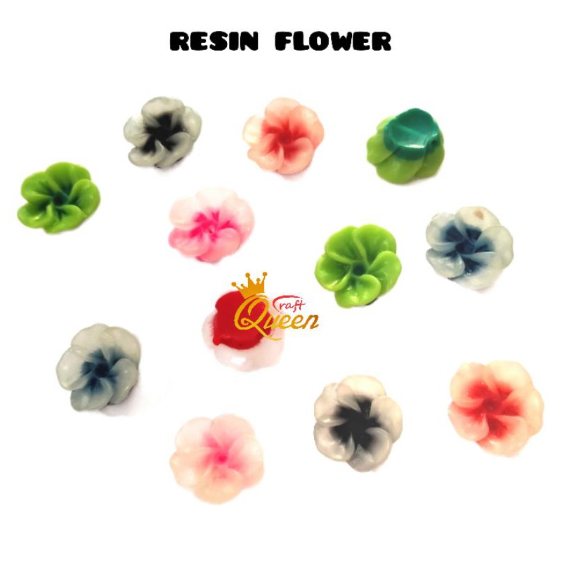 Jual (12pcs) resin flower bunga cantik | Shopee Indonesia
