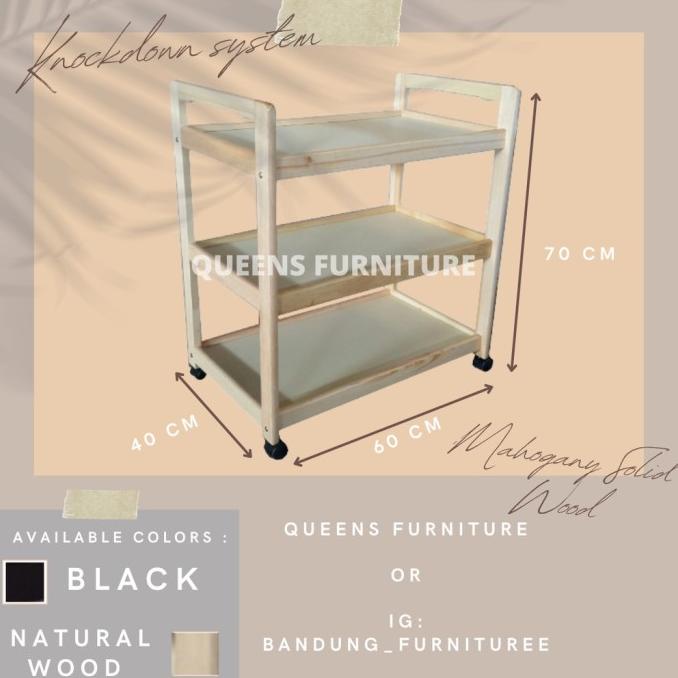 Jual Laris Kayu Rak Dapur Meja Rak Dorong Meja Meja Meja Susun Dorong ...