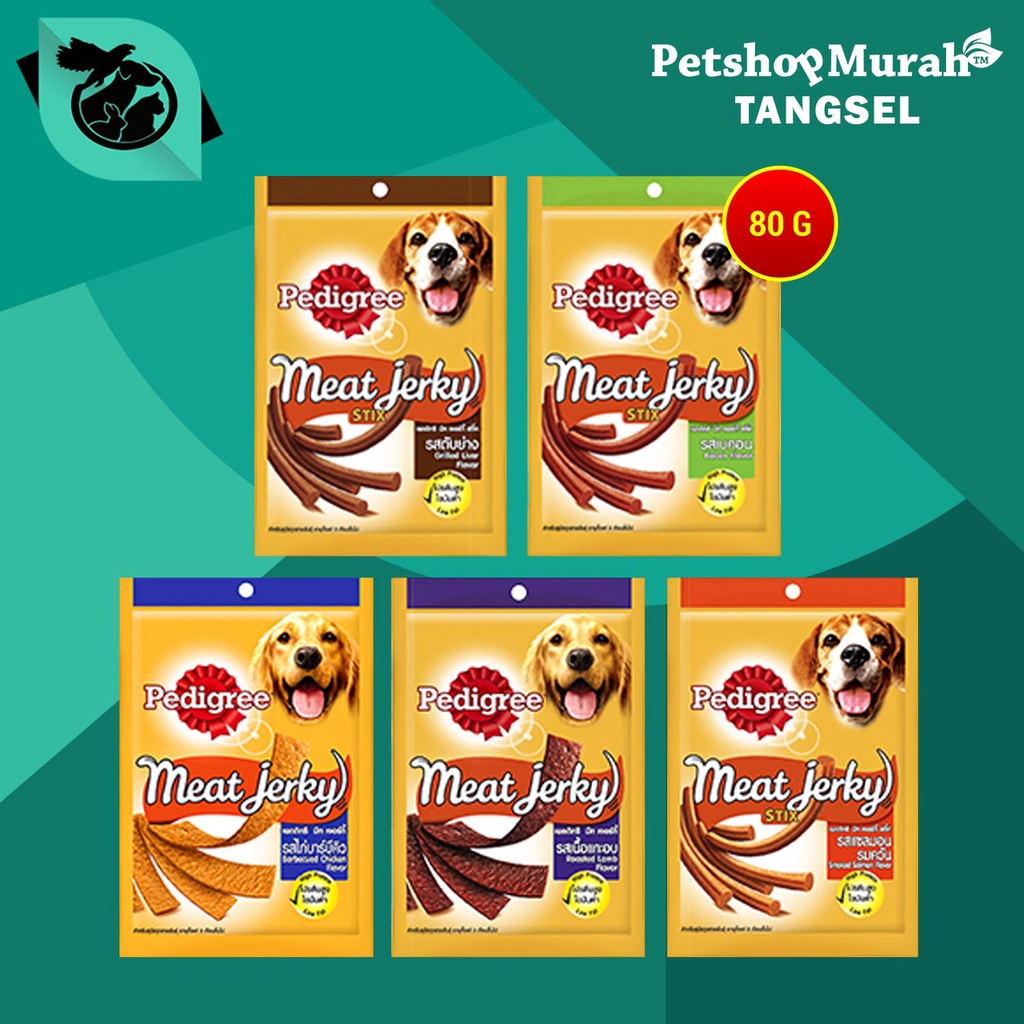 Jual Snack Cemilan anjing Pedigree Meat Jerky 60 gr All Varian | Shopee ...