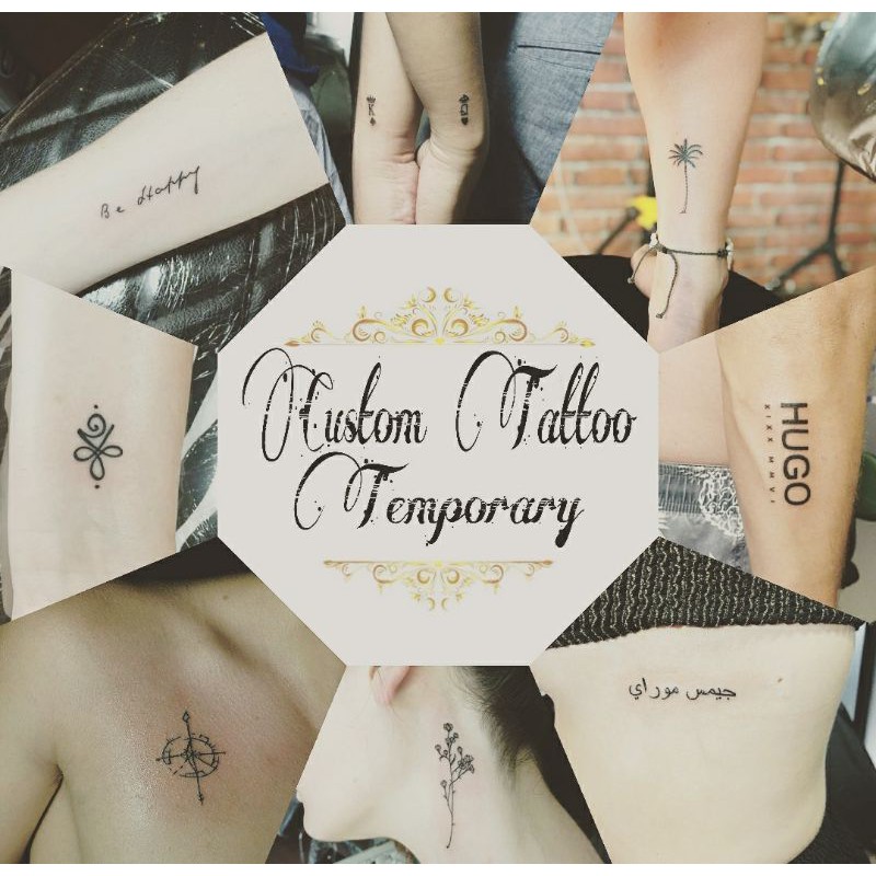 Jual CUSTOM TATTOO TEMPORARY/KOREAN TATTOO TULISAN | Shopee Indonesia