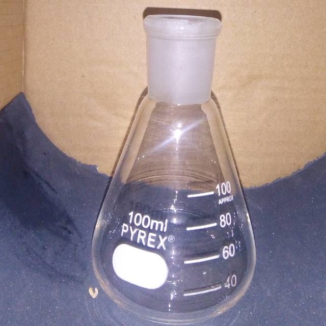 Jual Erlenmeyer flask 100 ml asah tanpa tutup pyrex | Shopee Indonesia