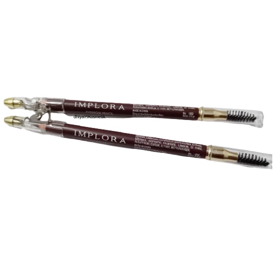 Jual PENSIL ALIS IMPLORA // EYEBROW PENSIL IMPLORA ORIGINAL ( COKLAT ...