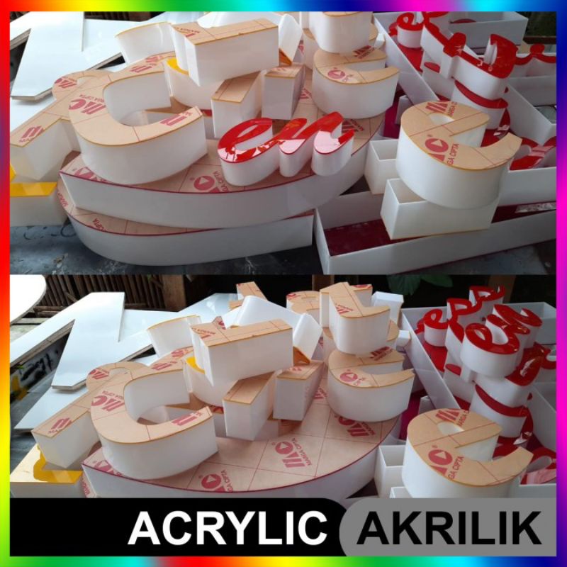 Jual Huruf Timbul Acrylic / Akrilik Huruf Timbul Dengan Lamp LED ...