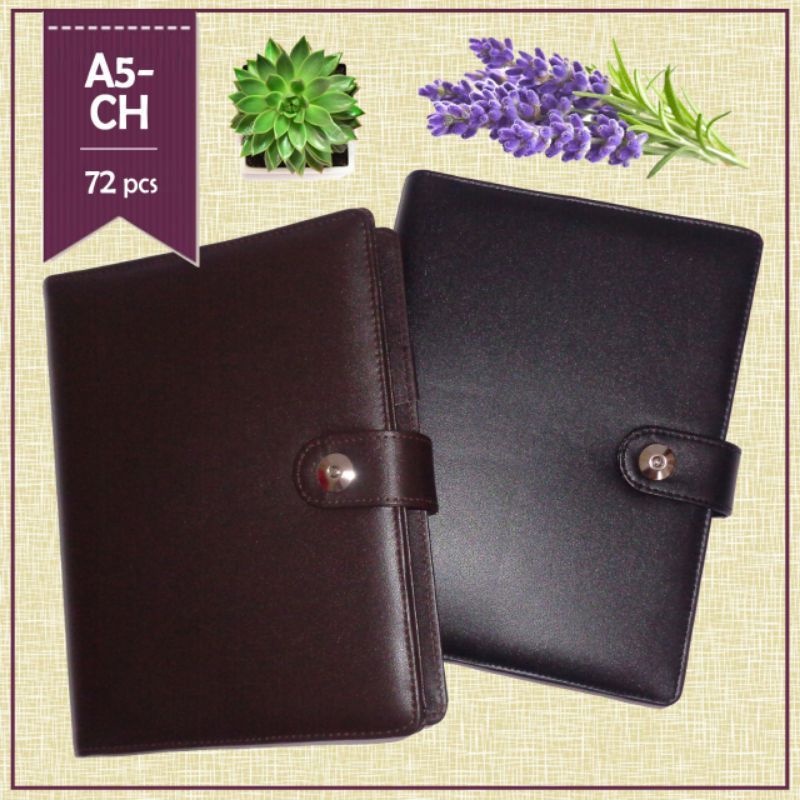 Jual Map Binder Kulit A5/B5 Kancing Hitam/Coklat | Shopee Indonesia
