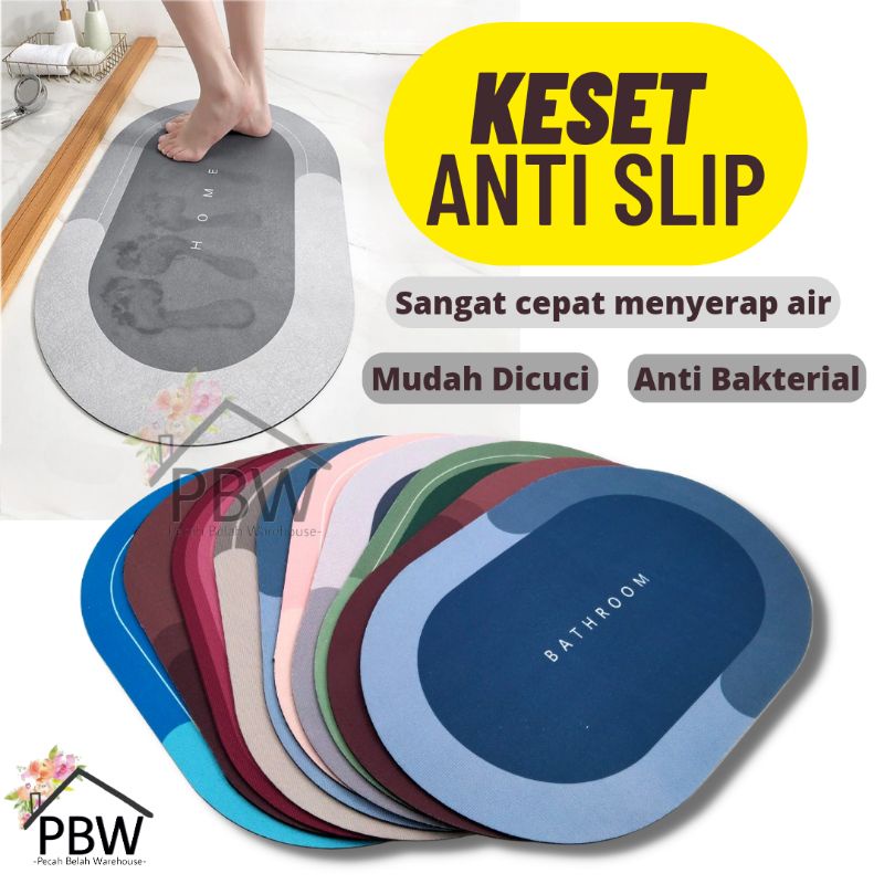 Jual Keset Foam Bundar Diatomite/ Keset Kamar Mandi m-650 / Keset Anti ...