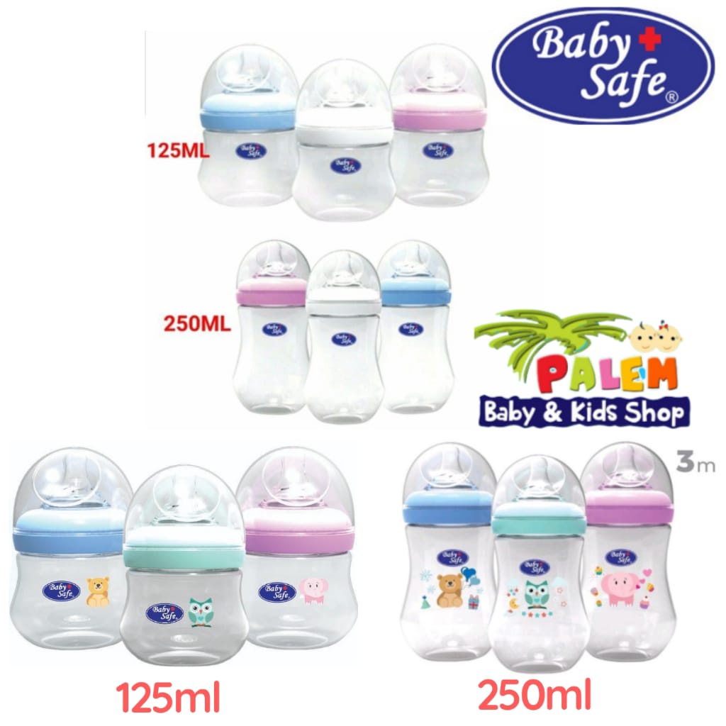 Jual BOTOL SUSU PUTING IBU WIDE NECK BABY SAFE FEEDING BOTTLE 125ML ...