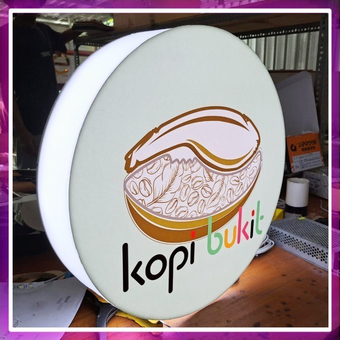 Jual Neon Box Diameter 70cm 1 Sisi Full Acrylic | Shopee Indonesia