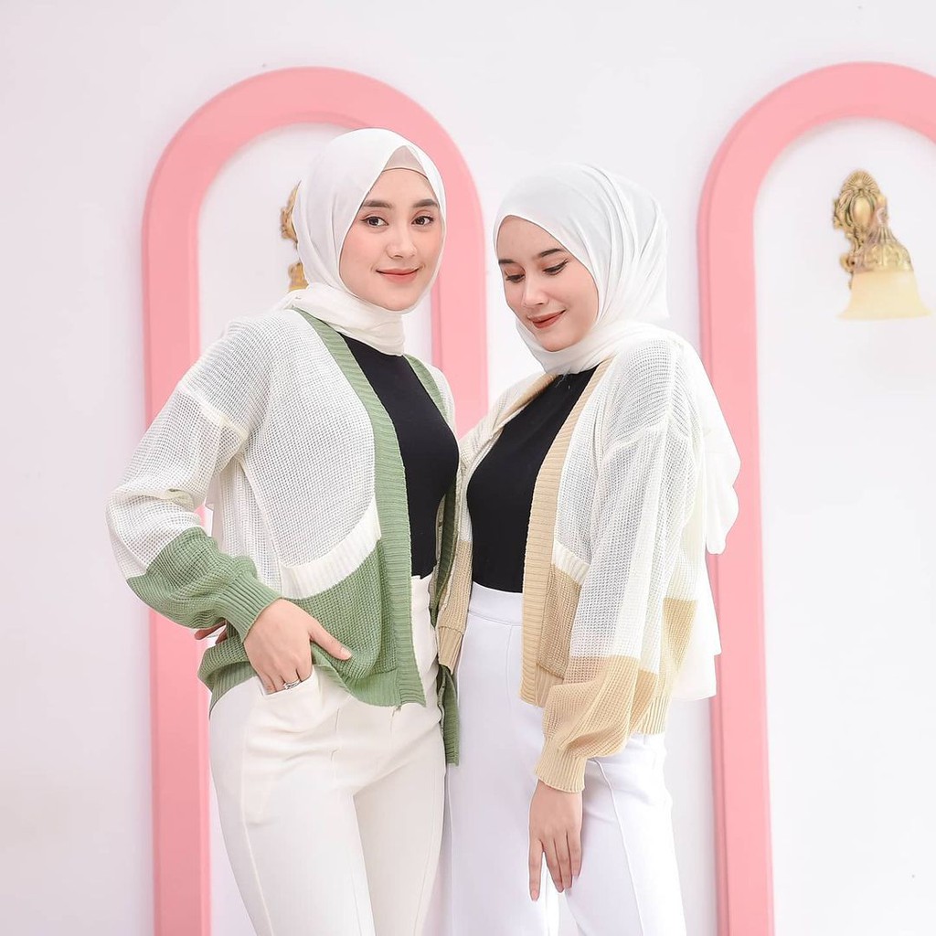 Jual NOUSKA - MANDA Cardigan Rajut Kardigan Outer Korean Style Kekinian ...