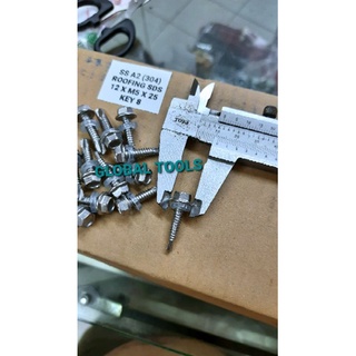 Jual Roofing stainless 12 x 25 self drilling screw sus 410 m5 ruping ...
