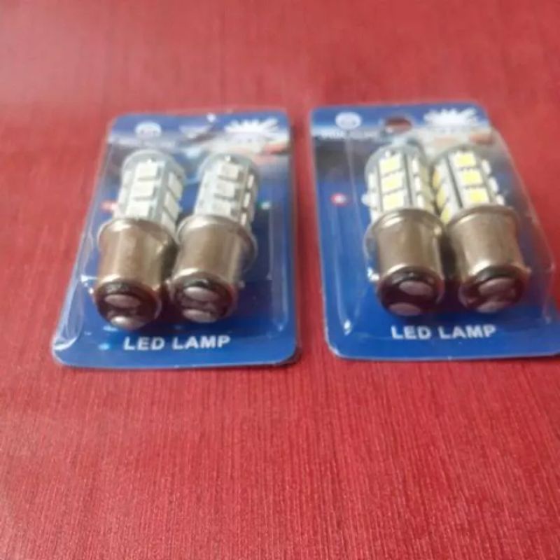 Jual Sepasang Lampu Rem Stop Led Rem 18 Led 2 kaki 24 Volt Kedip ...