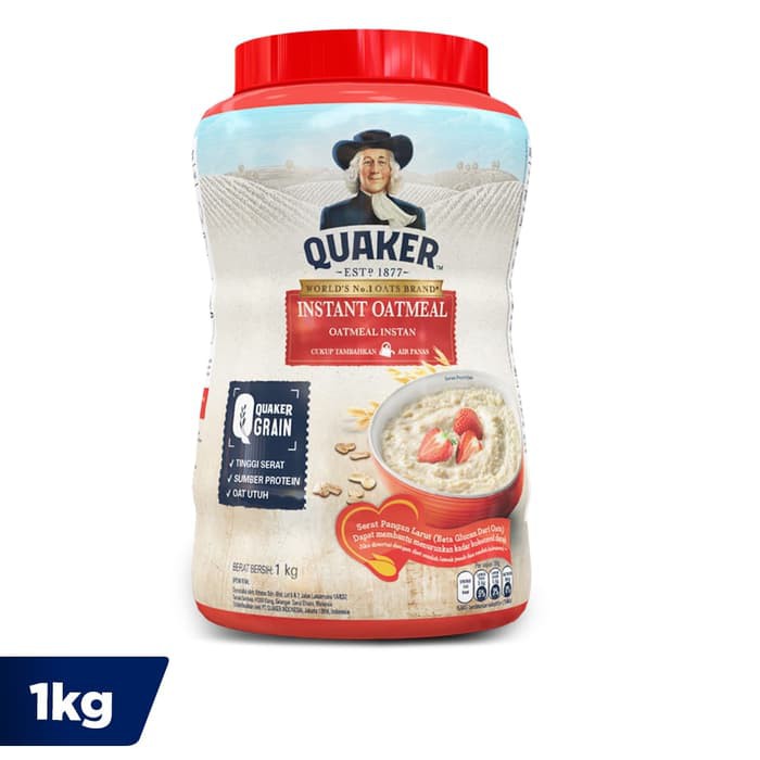 Jual Quaker Instant Oatmeal 1 Kg FS | Shopee Indonesia