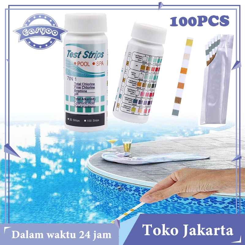 Jual Isi 100 Alat Test Ph Air 7 In 1 Water Test Kit Akurat Ph Kertas ...