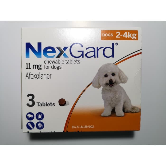 Jual Obat Anjing - Obat Kutu Anjing Nexgard Size S ( 2 - 4 Kg ...