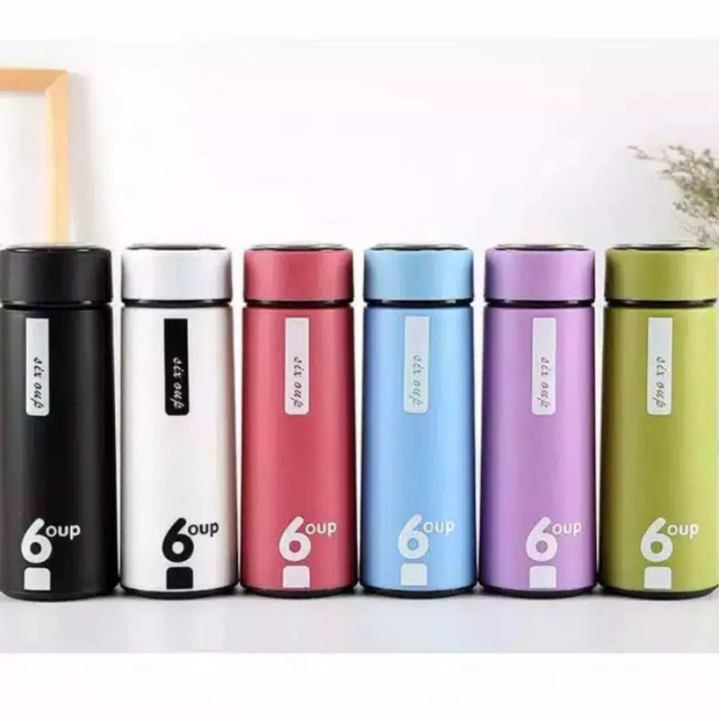 Jual Botol Minum KACA Six Oup 450ml | Beling cover plastik 6oup Glass ...