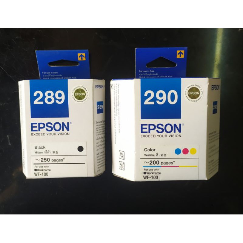 Jual Paket Tinta Epson 289 Black & 290 Tri color Original | Shopee ...