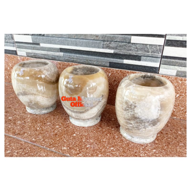 Jual Vas Bunga Minimalis Batu Onix Motif Natural | Shopee Indonesia