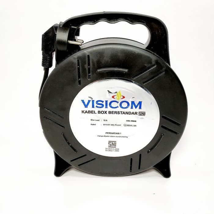 Jual VISICOM Kabel Roll 4 Lubang 15 Meter SNI Bulat Ada Oversteker ...