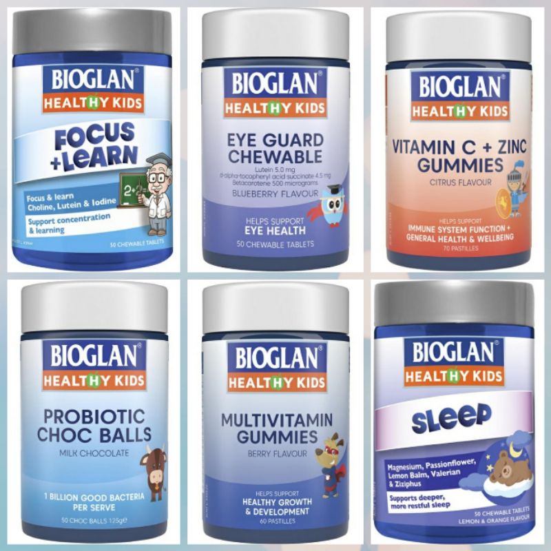 Jual bioglan kids vitamin c + zinc / focus & learn / eyeguard / sleep ...