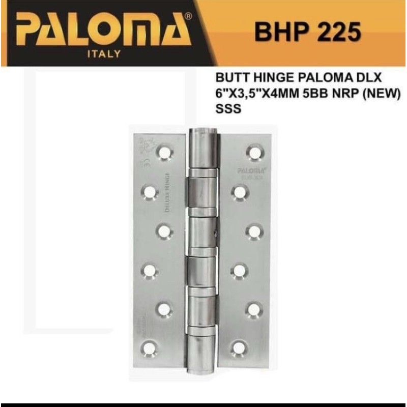 Jual Engsel Pintu Jendela PALOMA BHP 225 DLX 6"X3,5"X4MM 5BB NRP SUS ...