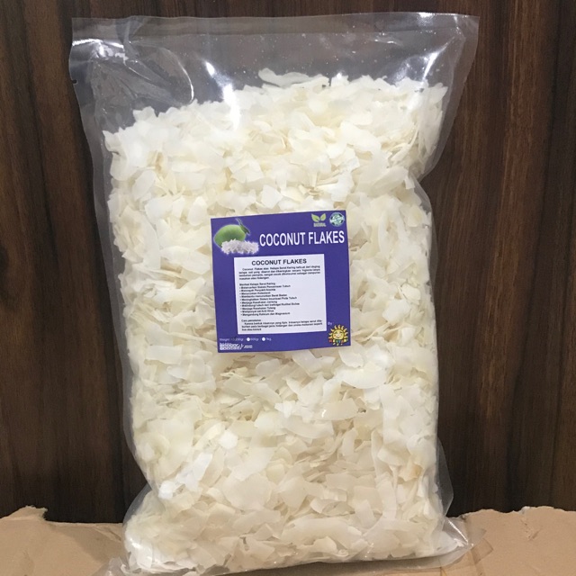 Jual COCONUT FLAKES 500Gram / KELAPA SERUT KERING 500Gram | Shopee ...