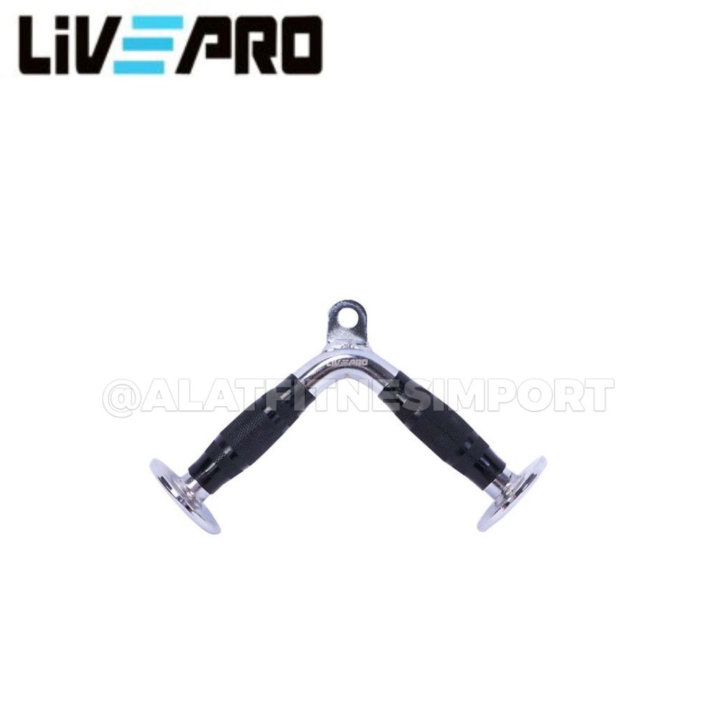 Jual Livepro Tricep Press Down V Bar Triceps Handle Bar Gym Attachment ...
