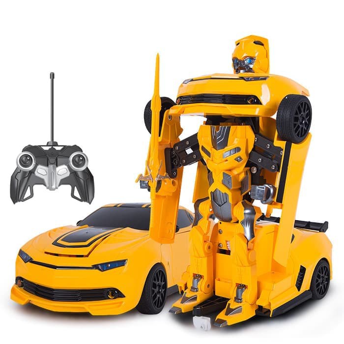 Jual Mainan mobil remote control Transformers Bumblebee kuning | Shopee ...