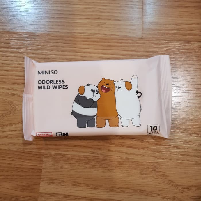 Jual Tissue Basah We Bare Bears Odorless Mild Wipes Miniso Japan Wet ...