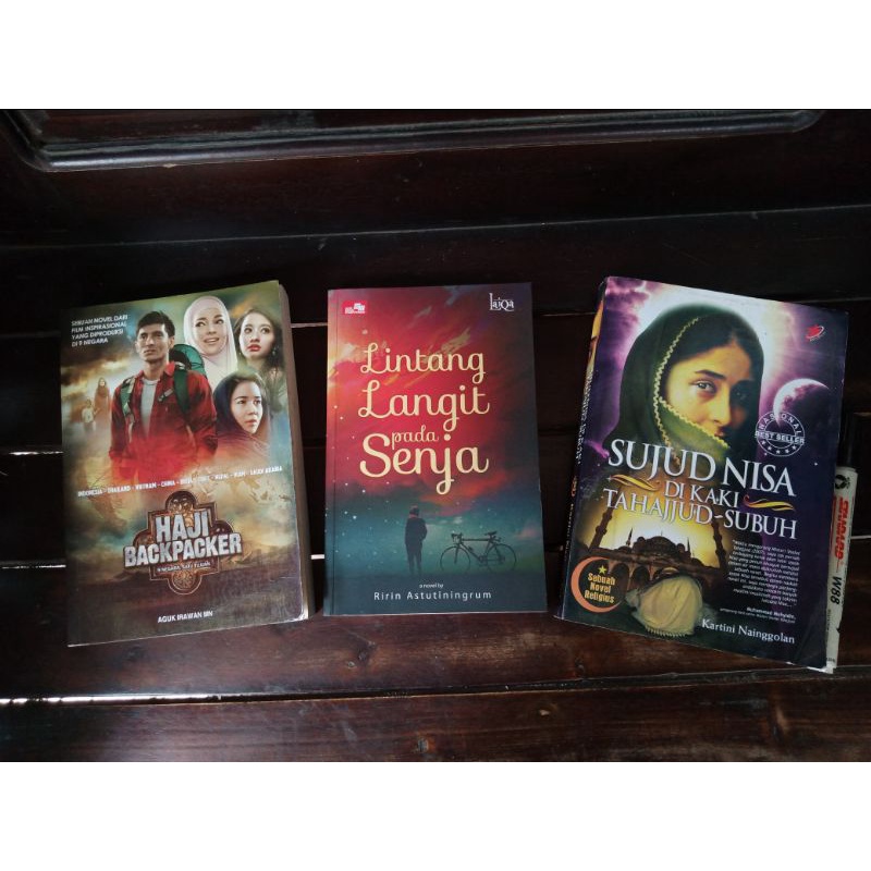 Jual Novel islami 3buku : haji backpacker - lintang langit - sujud nisa (preloved /second ...