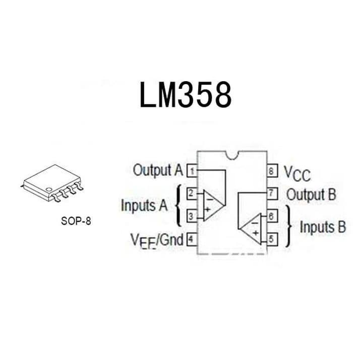 Jual LM358 Dual Opamp Double Operational Amplifier SMD SOP-8 | Shopee Indonesia