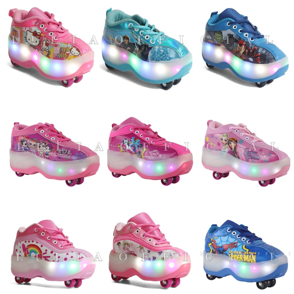 Jual SEPATU RODA ANAK BISA NYALA RODA 4 | Shopee Indonesia