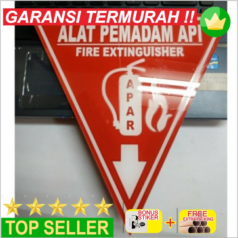 Jual Murah AKRILIK APAR SEGITIGA 20X20CM RAMBU K3 SIGN LABEL PEMADAM ...