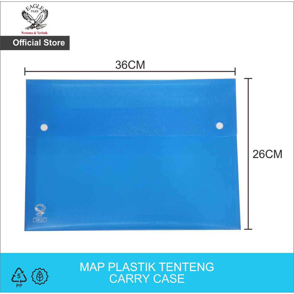 Jual Carry File Box Transparan EAGLEFiles Tebal 2 Cm F4 (Folio) / Tas ...