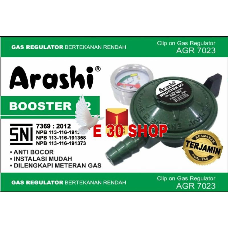 Jual Regulator Gas Tekanan Rendah METER Arashi AGR 7023 | Shopee Indonesia