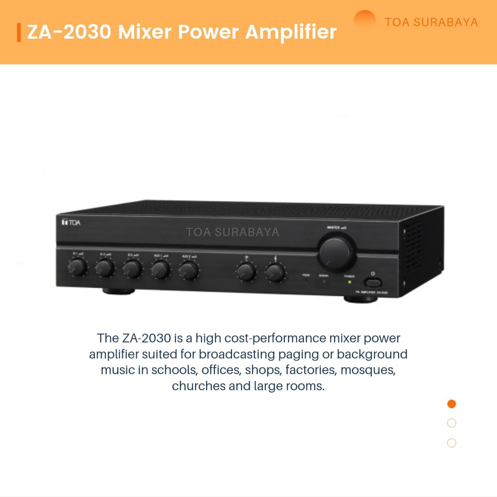 Jual ZA-2030 TOA Mixer Power Amplifier | Shopee Indonesia