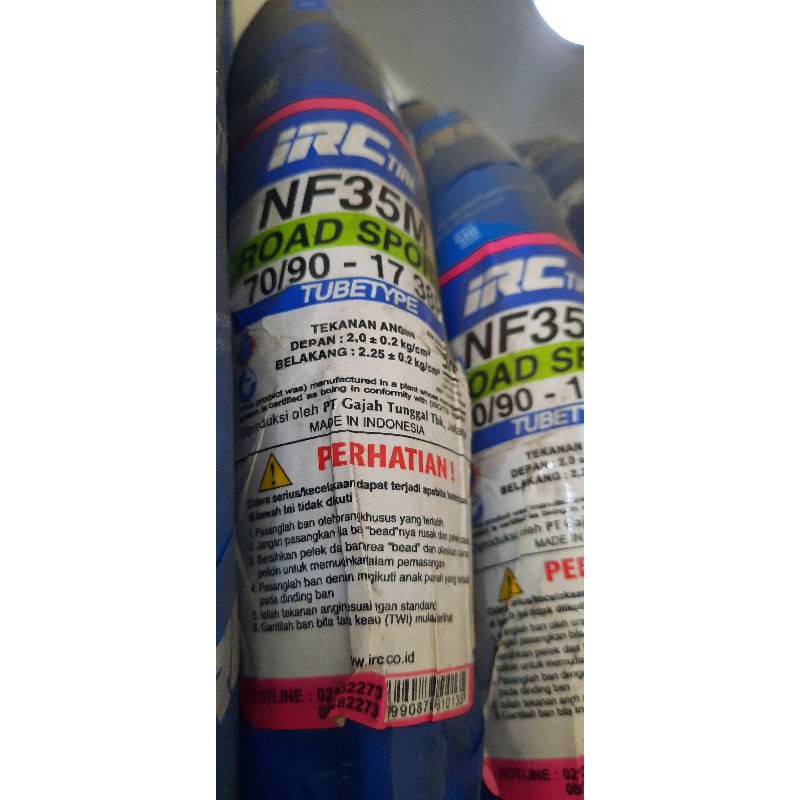 Jual IRC NF 35 M uk. 70/90 - 17 (Tubetype) . IRC NF35 M . IRC NF35 ...