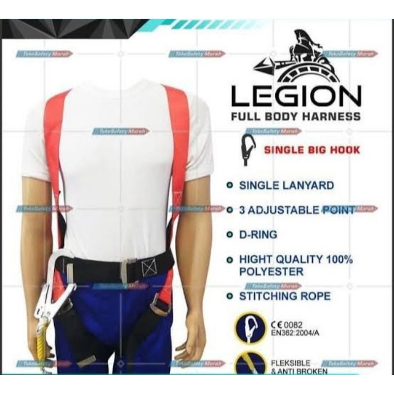 Jual Full Body Harness Single Big Hook Besar LEGION Sabuk Pengaman ...