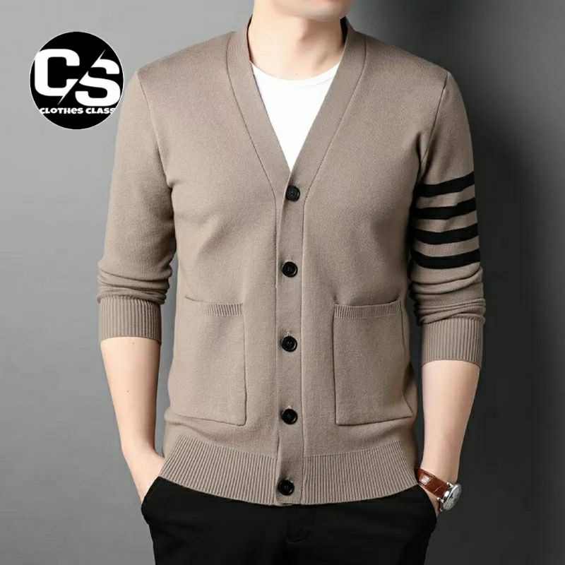 Jual Cardigan Pria / Cardigan Casual Pria / Cotton Rajut Halus Premium ...