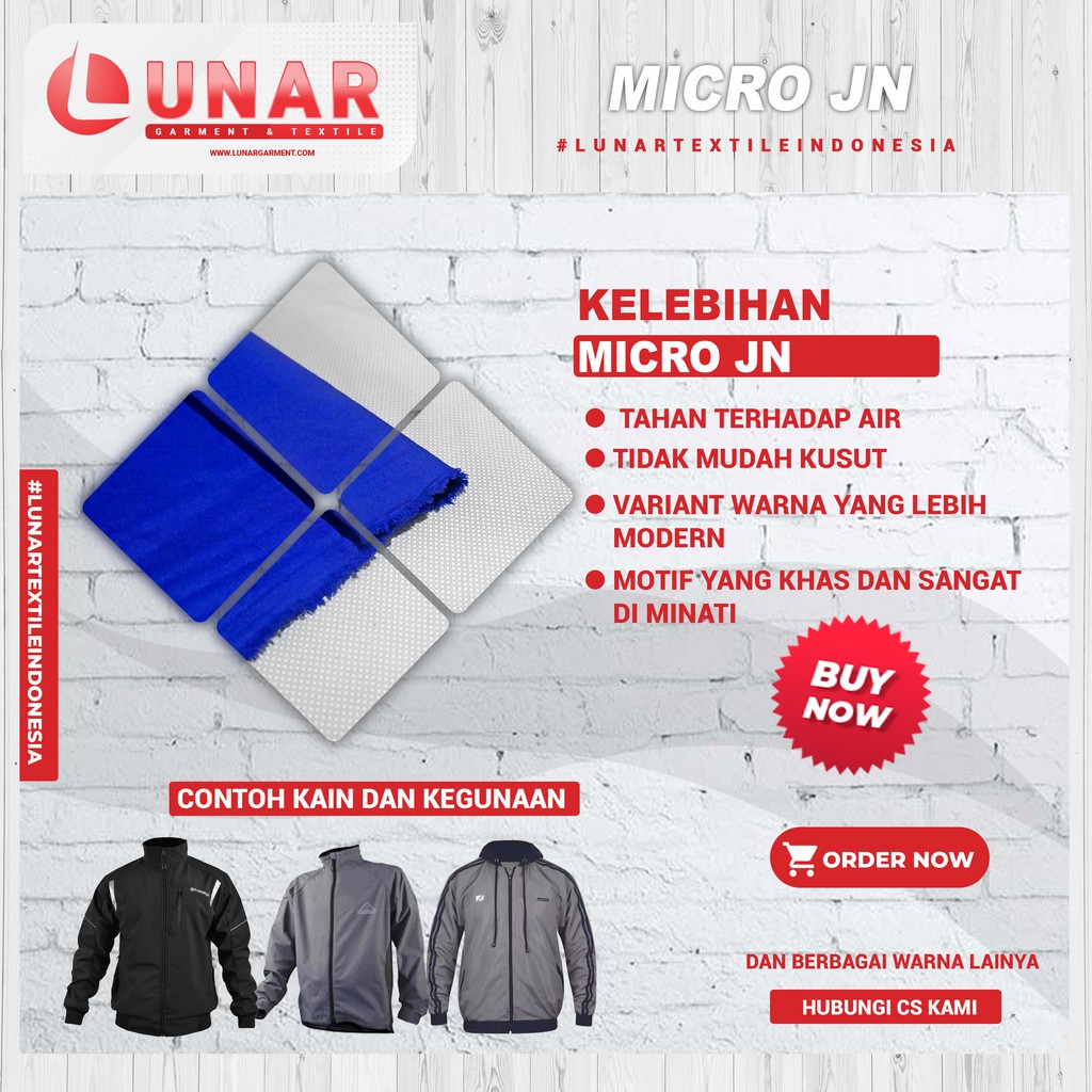 Jual Kain Micro JN Per-Yard Bahan Jaket Outdoor, Jaket Parka Bahan Kain ...