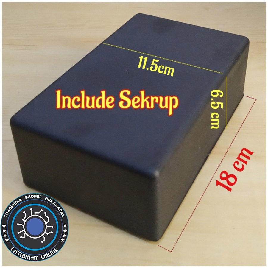 Jual box plastik x6 115 x 85 x 65 mm kotak hitam black | Shopee Indonesia