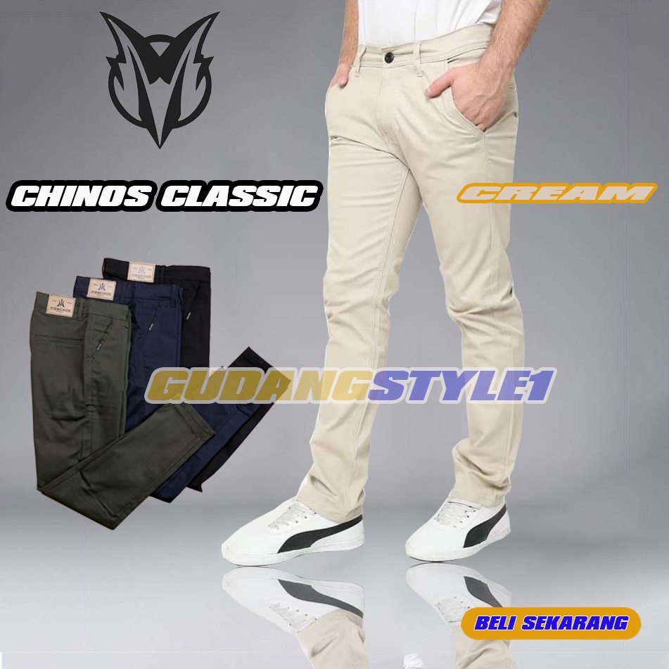 Jual CELANA PRIA CHINO Slim fit Panjang Pria Kerja kantor Santai Liburan Cowok Original ...