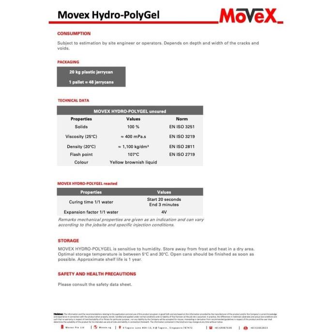 Jual Movex Pu (Polyurethane) 1 Komponen Untuk Injeksi Keretakan Beton ...
