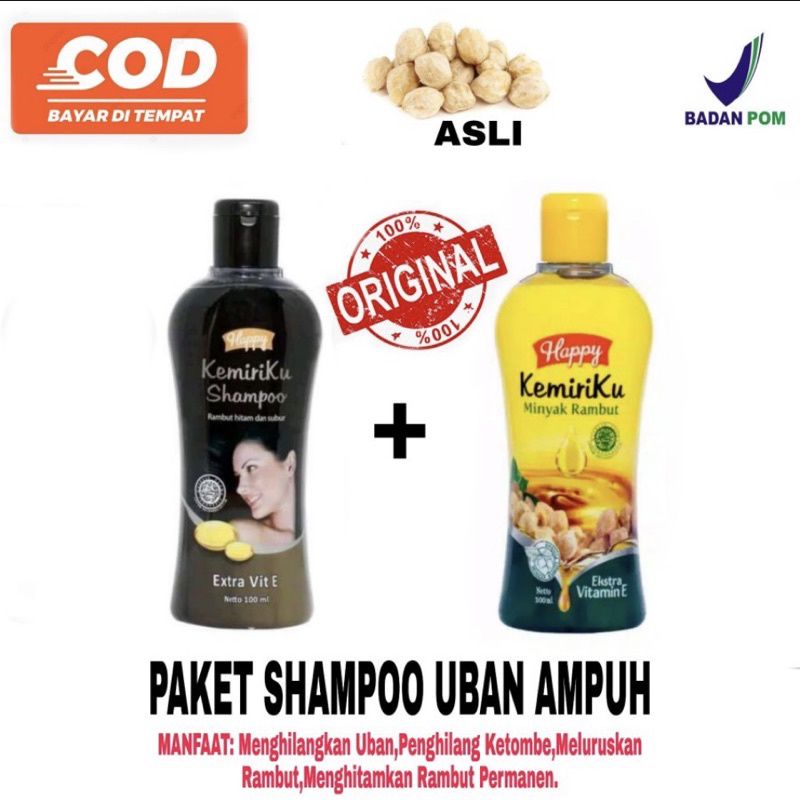 Jual PAKET HAPPY KEMIRIKU SHAMPOO PENGHILANG UBAN 100% ORIGINAL ...