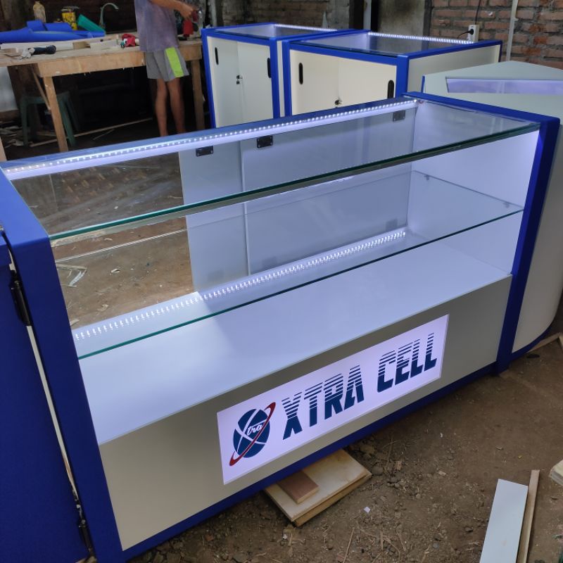 Jual etalase konter hp pulsa modern minimalis | Shopee Indonesia