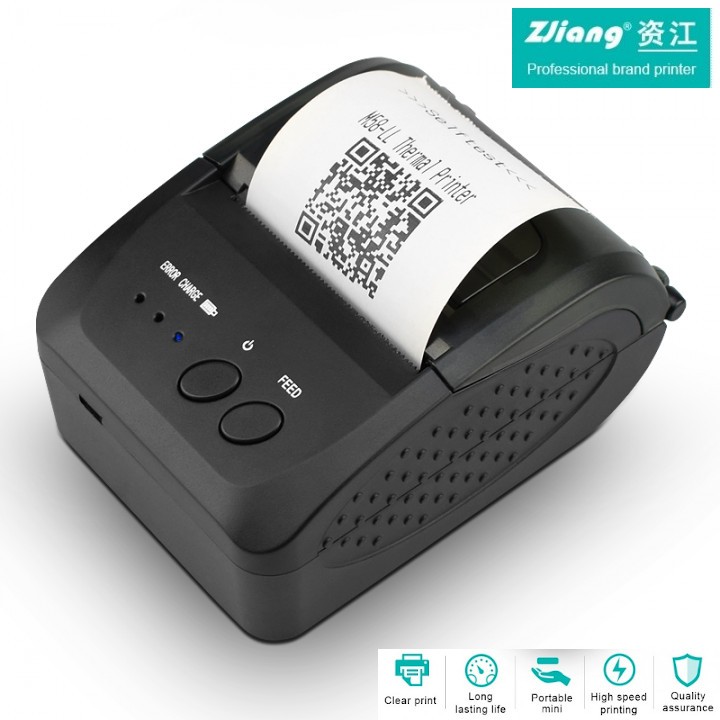 Jual ZJ-5809 - ZJIANG Mini Portable Bluetooth Thermal Printer | Shopee Indonesia