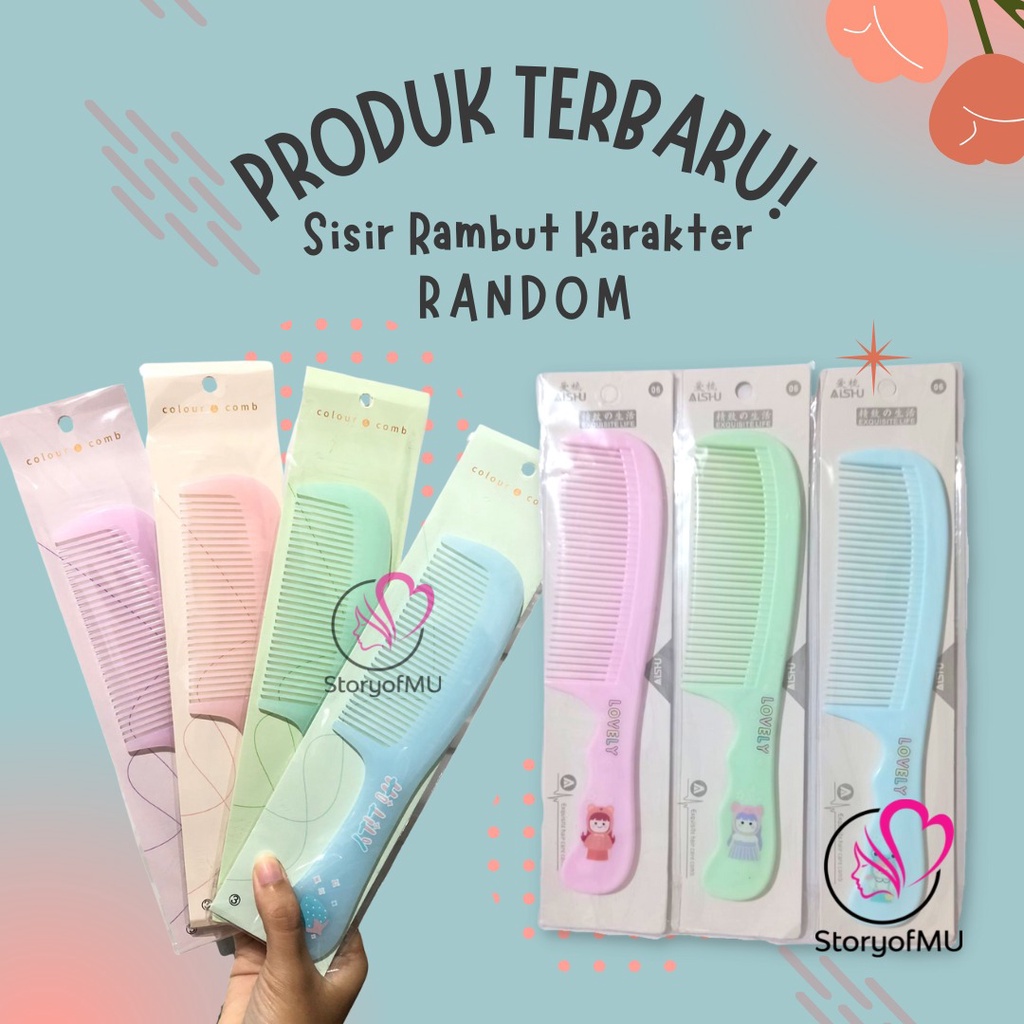 Jual Sisir Rambut Karakter | Sisir Comb Set | Hair Comb | Shopee Indonesia