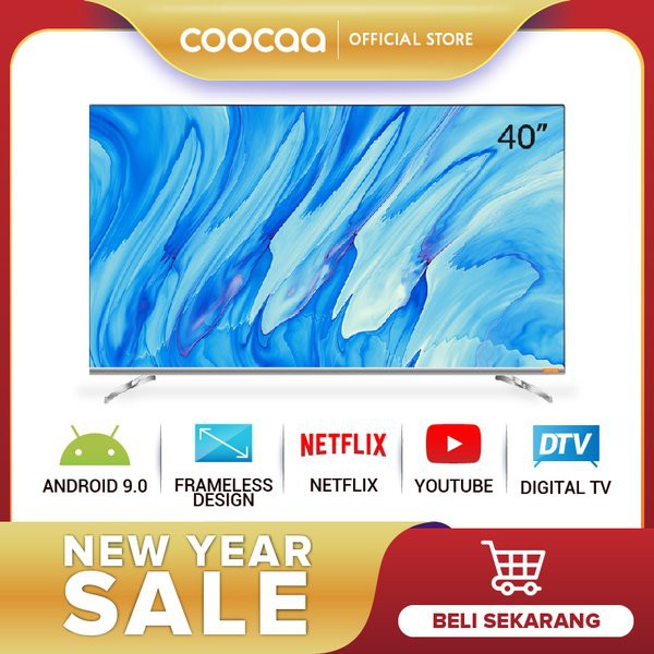 Jual COOCAA 40 inch Android 9.0 Smart LED TV Infinity View Full HD ...
