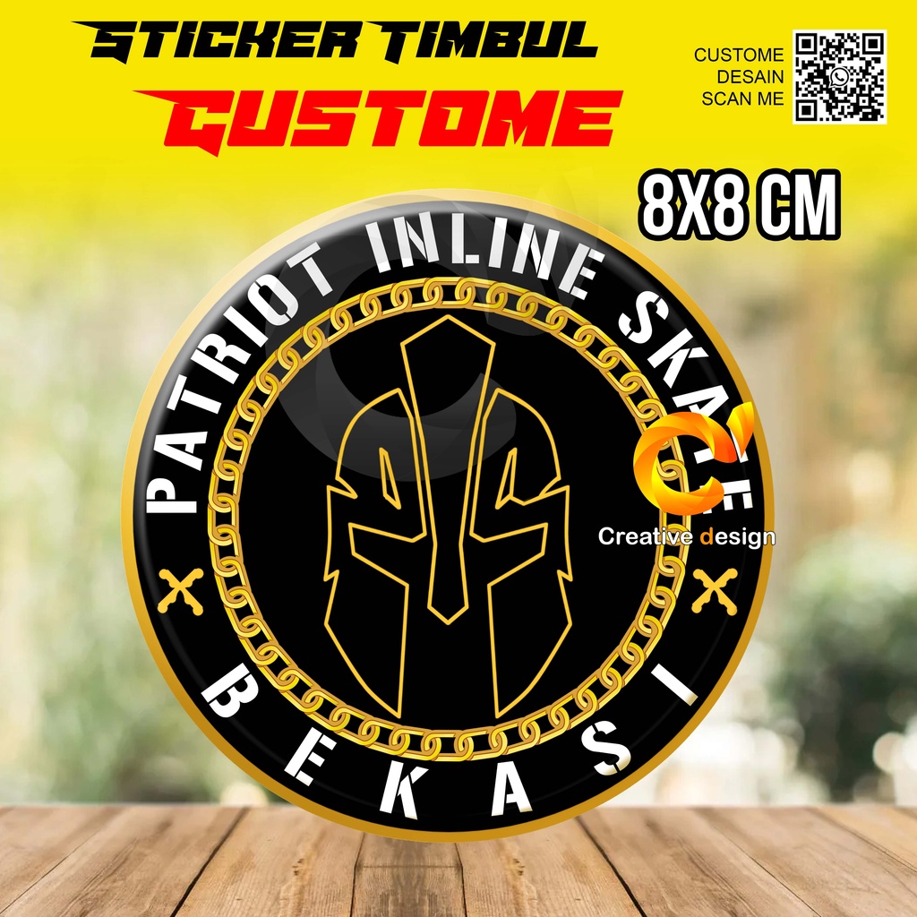 Jual STICKER TIMBUL RESIN CUSTOME UKURAN 8X8 CM | Shopee Indonesia