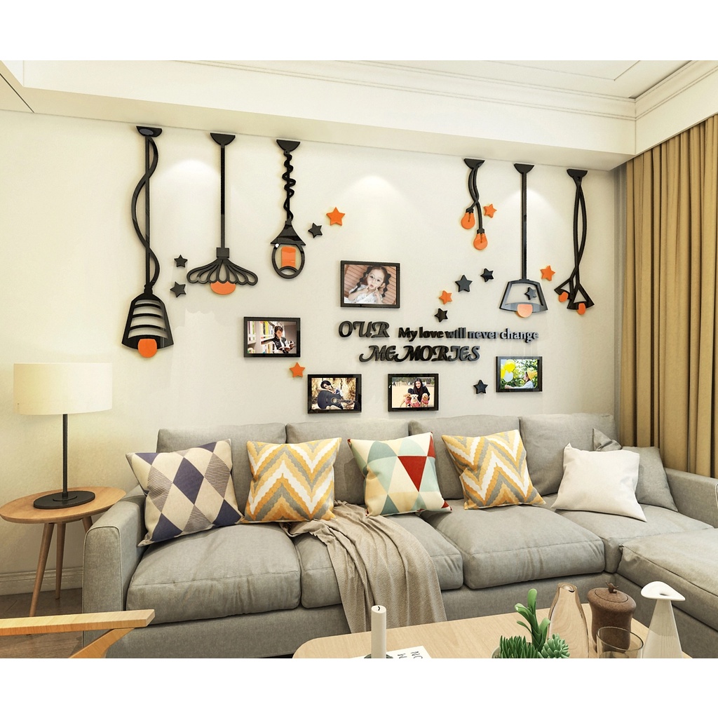 Jual Wall Sticker Dinding Lamp Acrylic 3D Kualitas Premium | Shopee ...
