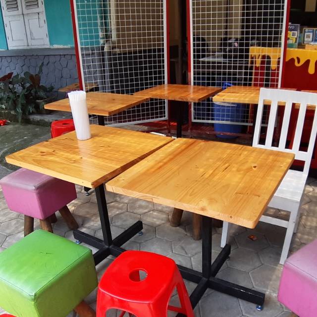 Jual Wooden Table / Top Meja Kayu Jati Belanda | Shopee Indonesia