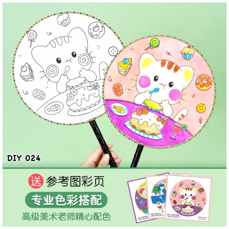 Jual DIY 024 | MAINAN EDUKASI MENWARNAI KIPAS |COLORING FAN ...